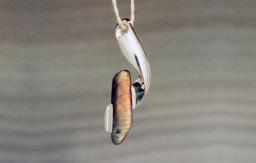 Yellow Labradorite Pendant in Diamond Shape | Pendants | Wesley Harris MFA